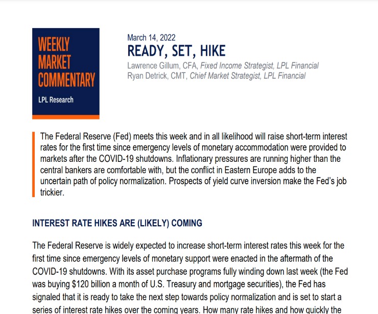 Ready, Set, Hike | Weekly Market Commentary | March 14, 2022 | Tallus ...